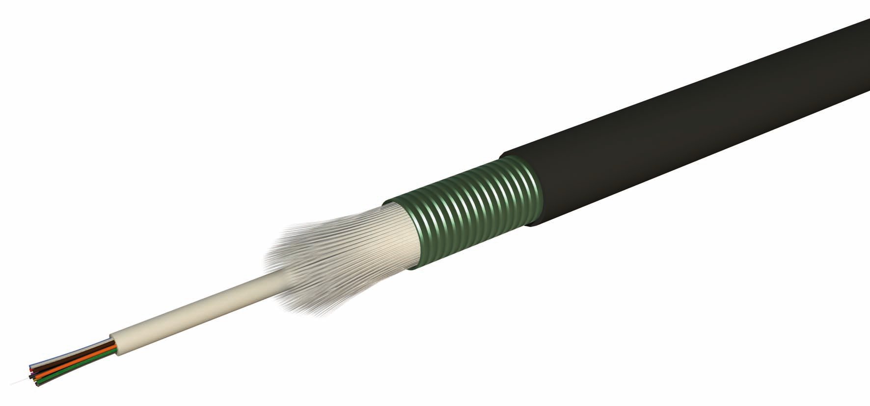 Fibre optique 24FO OM3 STRUCT LIBRE EXT ARMEE ACIER PE